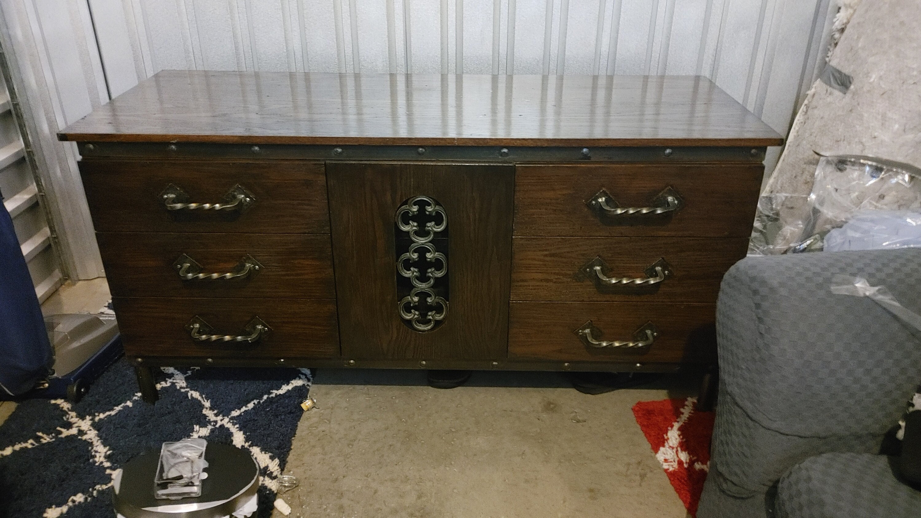 Gothic Six Drawer Wrought Iron, Solid Wood Dresser - Etsy