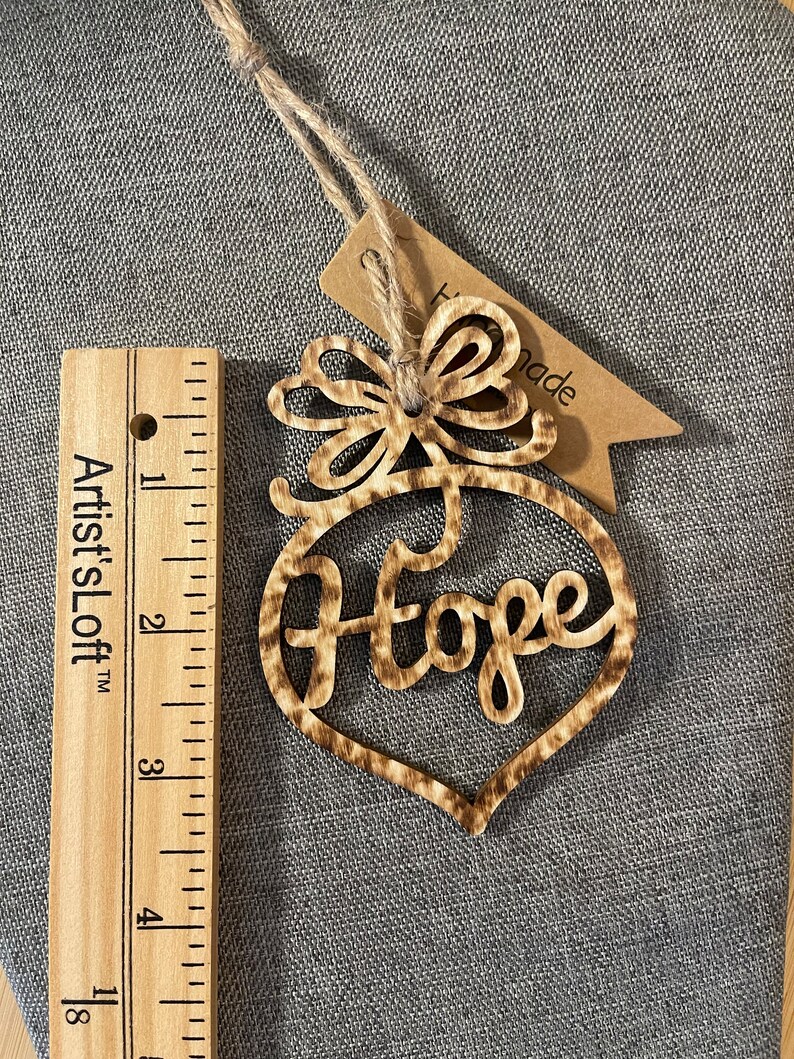 Wood Burned “hope” Ornament - Etsy