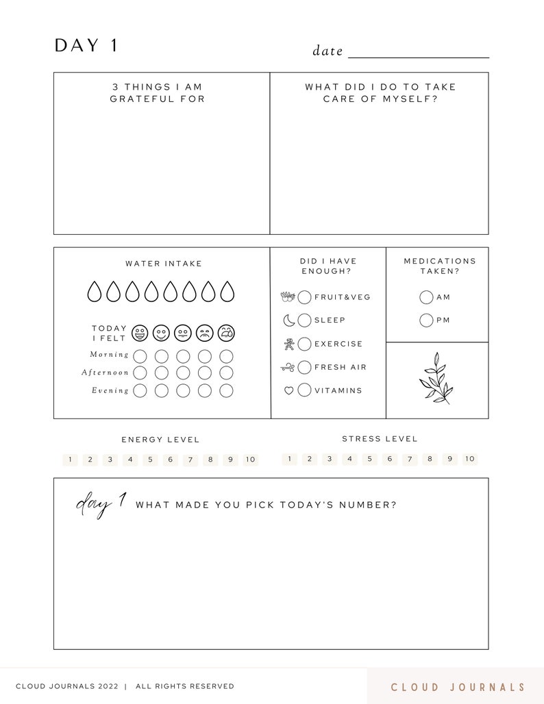 4-week Mood Tracker | Weekly Mood Tracker | Mental Health Journal ...