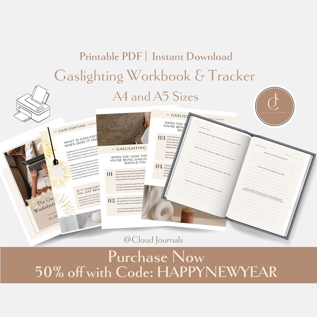 The Gaslighting Workbook & Tracker | Gaslighting Journal | Self-care ...