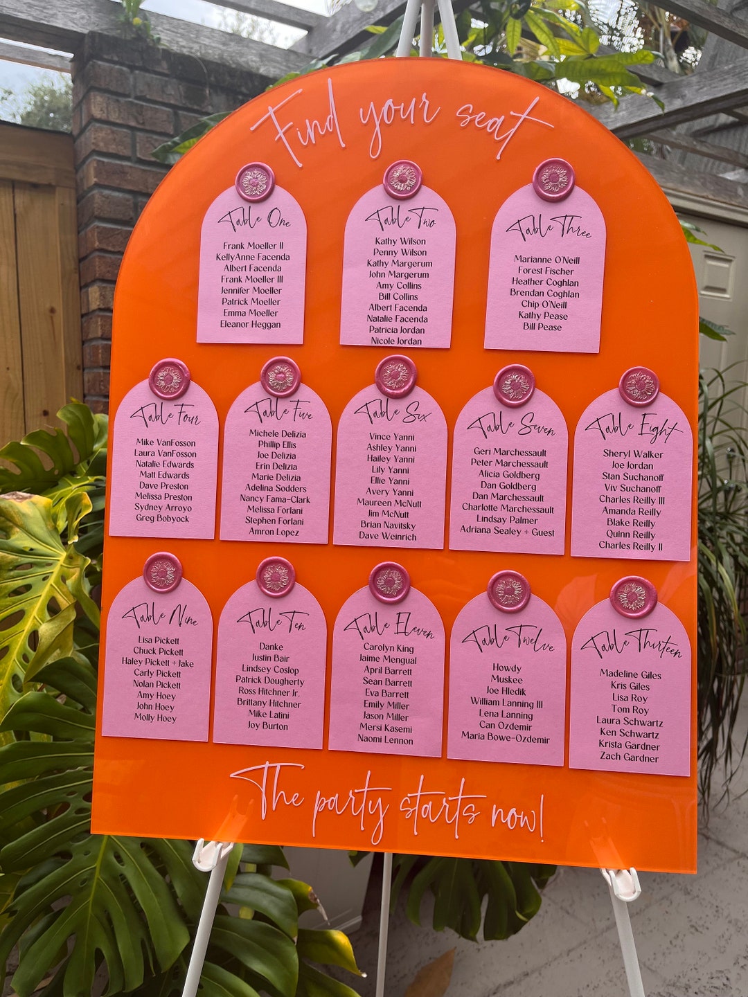 Acrylic Arch Welcome Table Chart Sign Painted Customizable and - Etsy