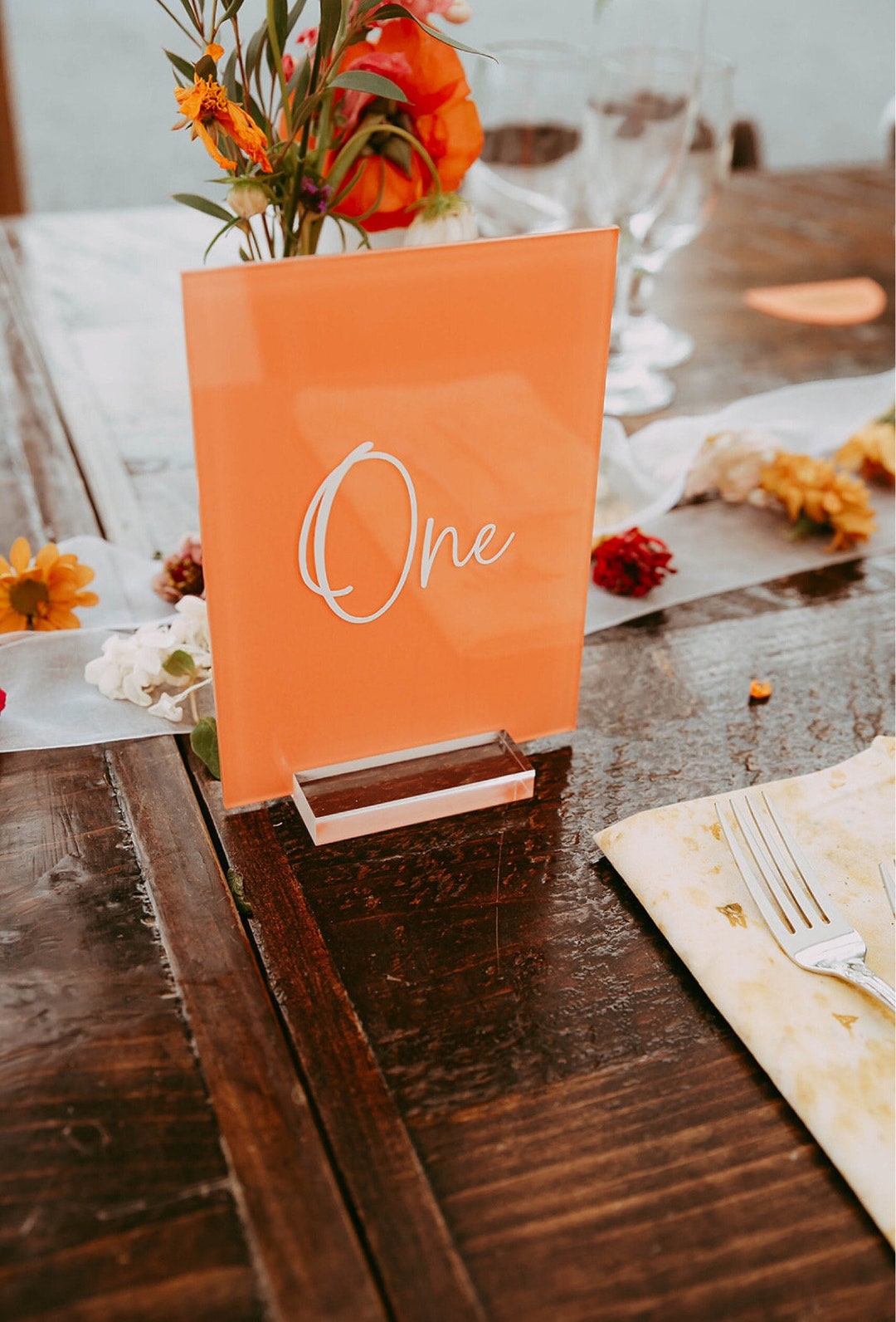 Acrylic Table Numbers, Wedding Table Numbers, Custom Table Numbers ...