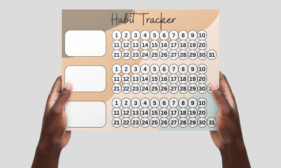 Printable Monthly Habit Tracker Digital Download - Etsy