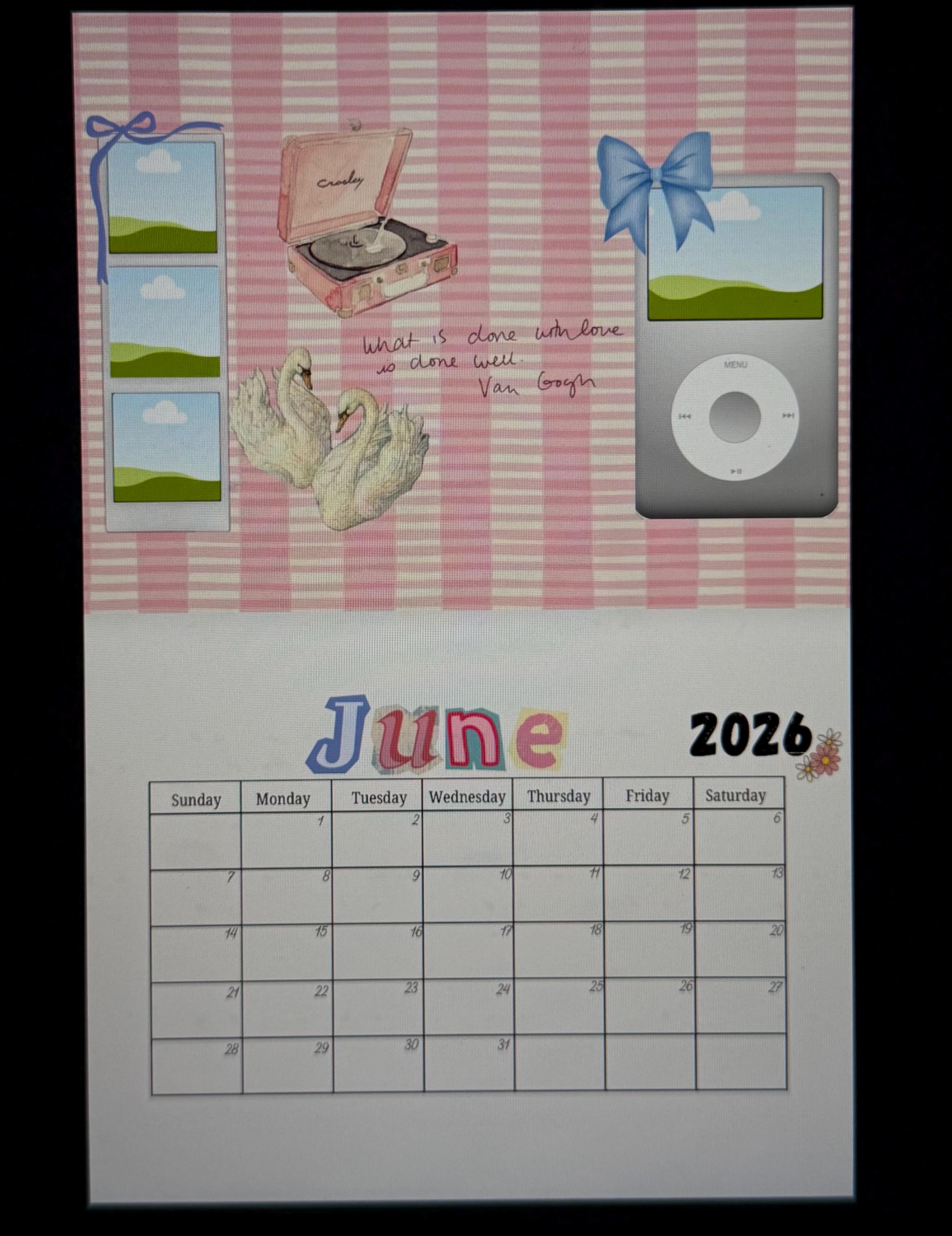 2026 Custom Canva Calendar Template - Customize on Canva, Digital ...