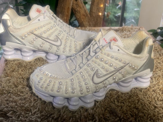 Custom Embellished Women's Nike Shox TL Running Shoes… - Gem