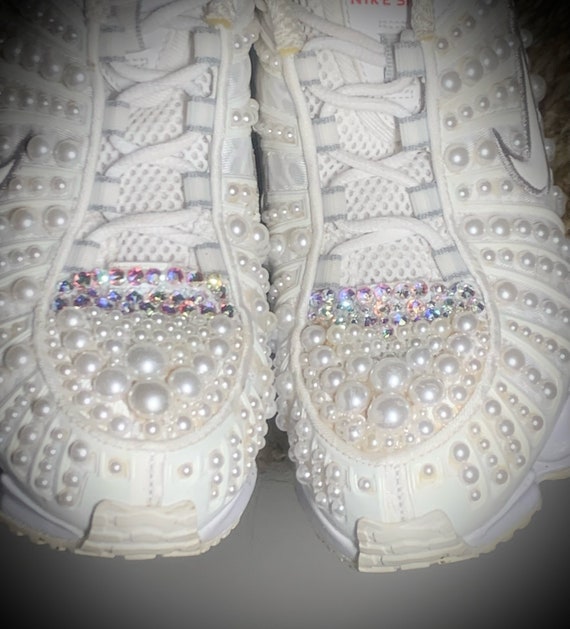 Custom Embellished Women's Nike Shox TL Running Shoes… - Gem