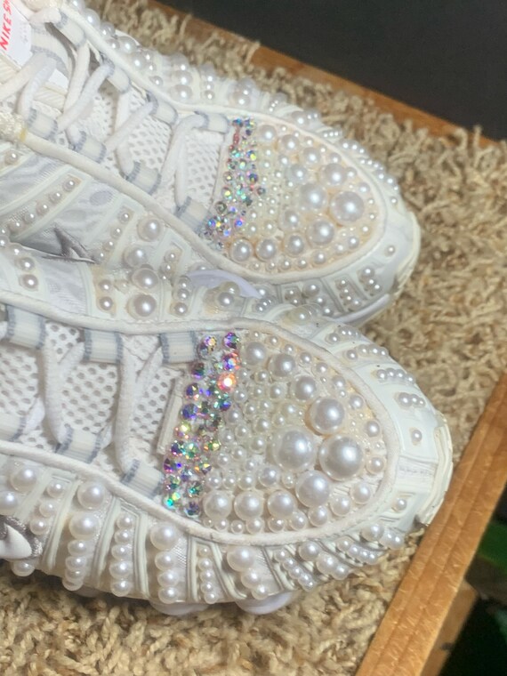 Custom Embellished Women's Nike Shox TL Running Shoes… - Gem