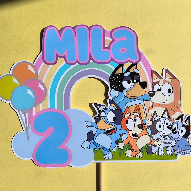 Bluey Cake Topper - Etsy