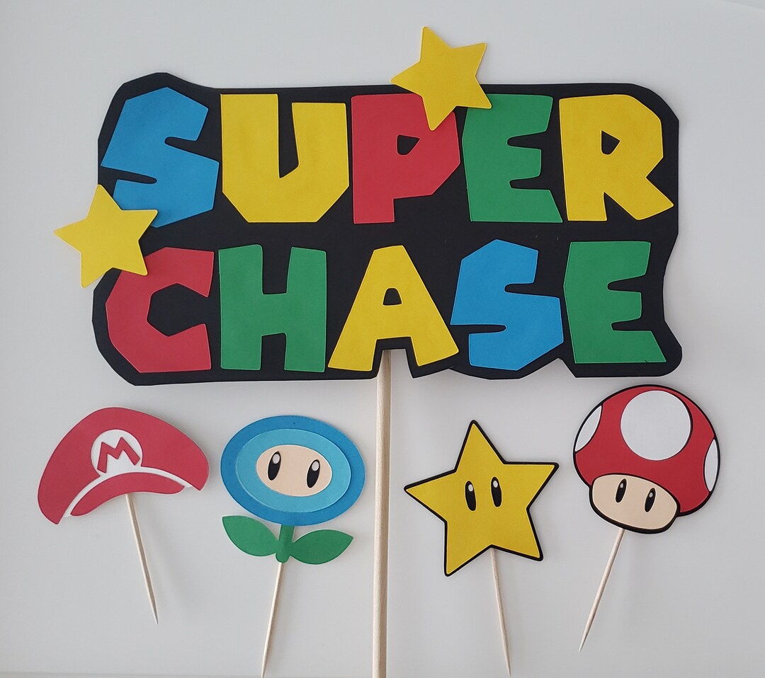 Super Mario Cake Topper Set - Etsy UK