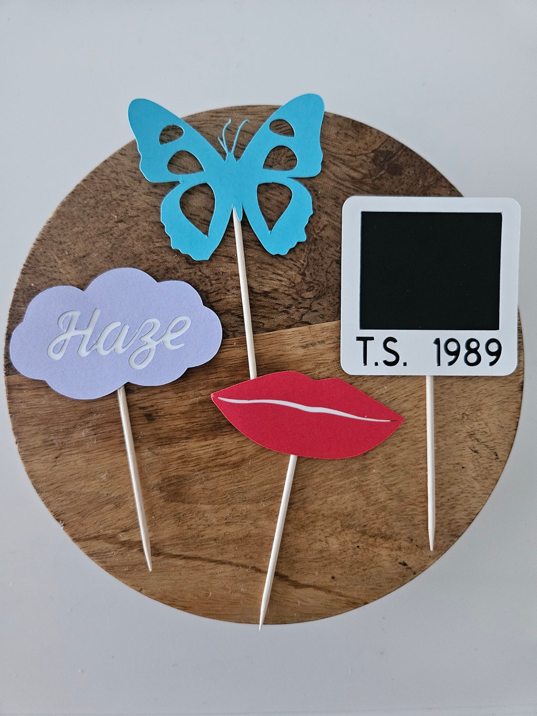 Swiftie Party Cupcake Toppers Set of 12, Birthday Era Cupcake Toppers ...