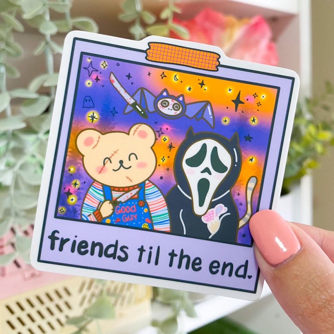 Horror Buddies 'friends Til the End' Sticker, Waterproof Dishwasher ...