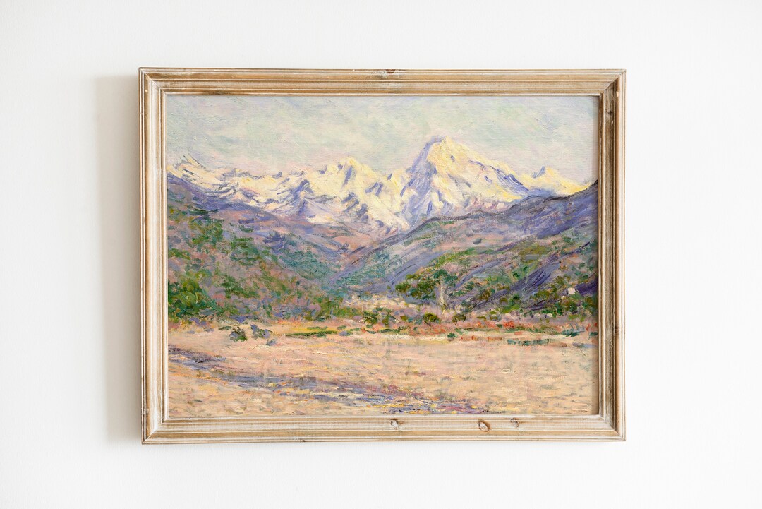 Claude Monet - the Valley of the Nervia - Vintage Wall Art - Wall Art ...