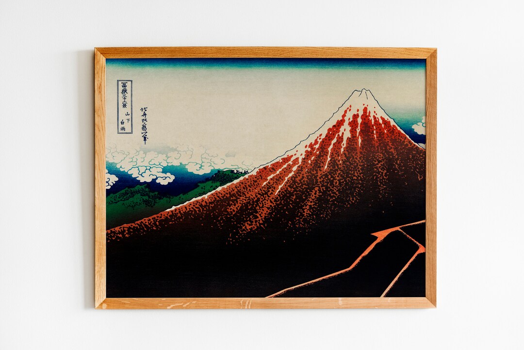 Sanka Hakuu by Katsushika Hokusai, Meaning Shower Below a Summit, a ...