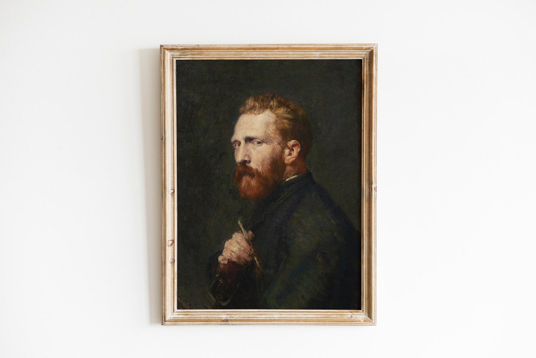 Portrait of Vincent Van Gogh - Moody Dark Painting - Famous Painting ...