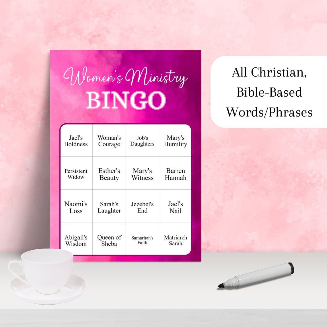 Bible Bingo Women of the Bible Bingo Bible Study Game Womens Bible ...