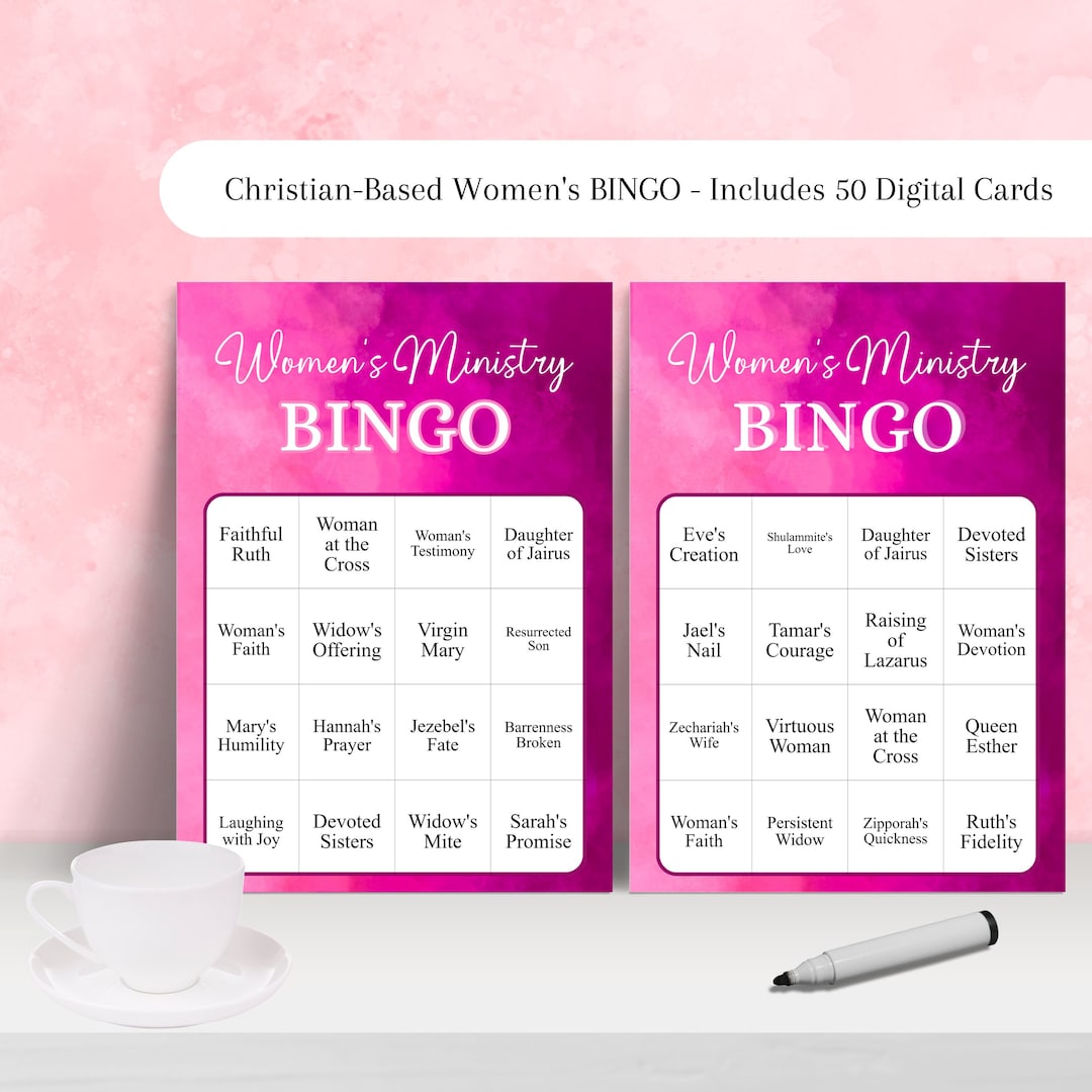 Bible Bingo Women of the Bible Bingo Bible Study Game Womens Bible Games Womens Bible Bingo ...