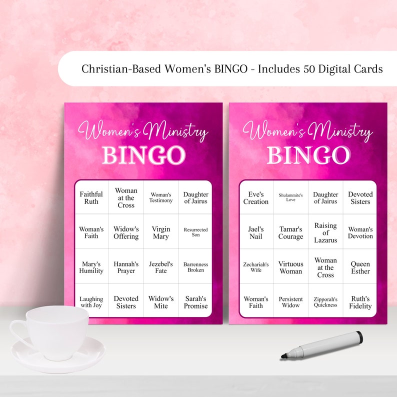 Bible Bingo Women of the Bible Bingo Bible Study Game Womens Bible ...