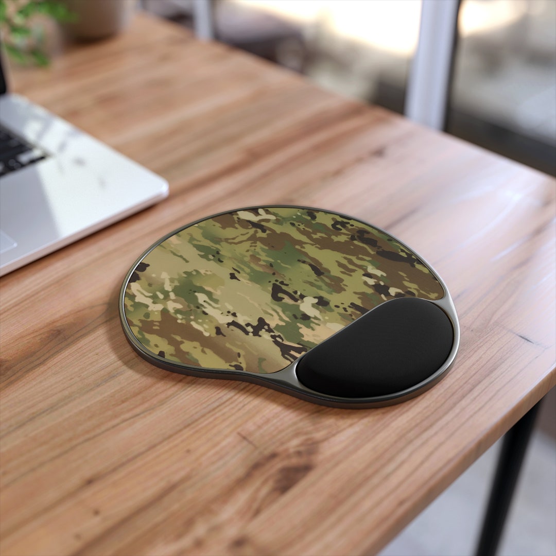 Camouflage Mouse Pad With Wrist Rest, Army Mouse Pad, Camo Pattern ...