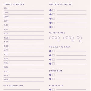 Daily Personal Planner Minimalist (digital) - Etsy