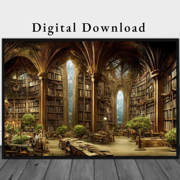 Library Wall Art - Etsy
