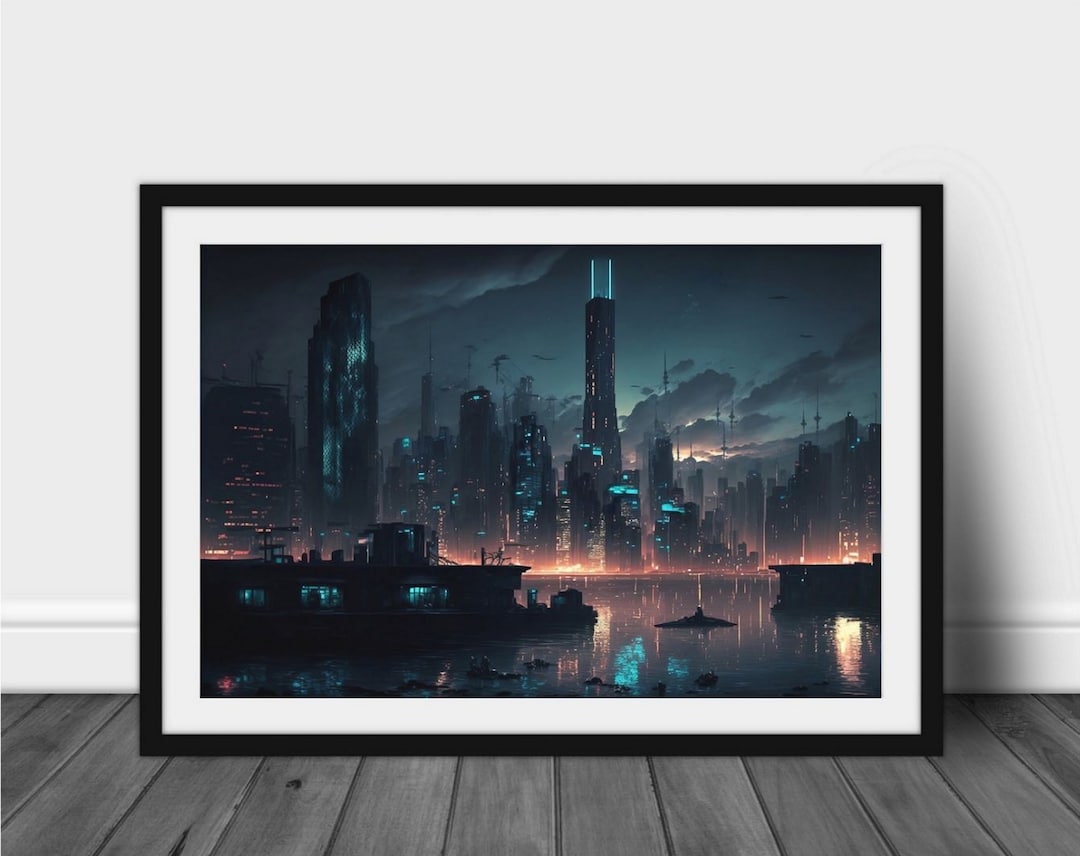 Cyberpunk City Large Poster Cyberpunk Manga Poster Cyberpunk Digital ...