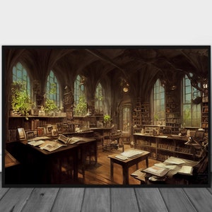 Fantasy School Classroom Painting Wizard Botany Class - Etsy