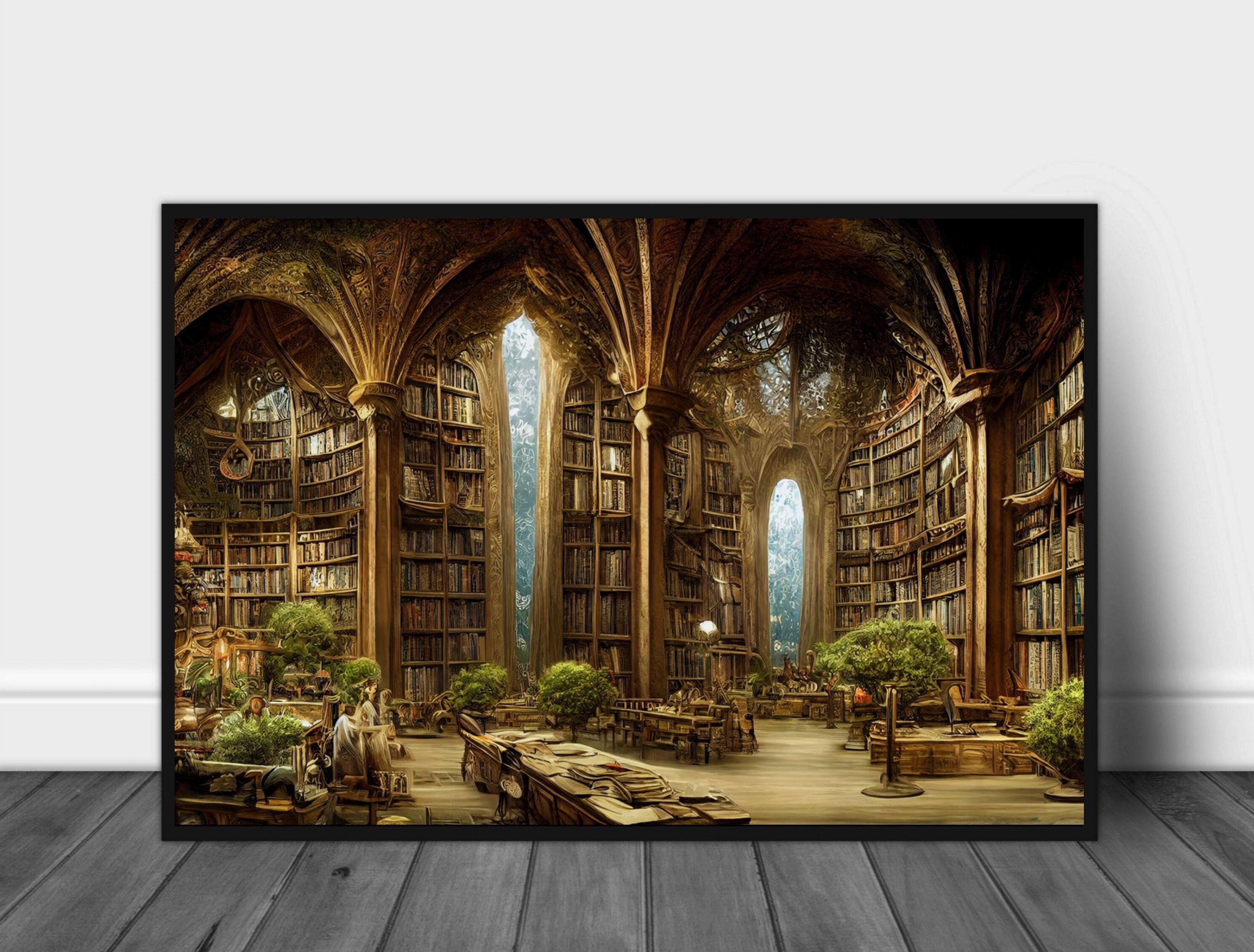 Fantasy Library Art