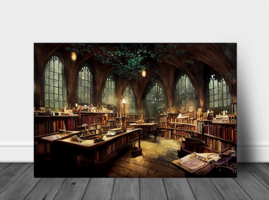 Fantasy School Office Painting Wizardry School Painting Wizardry School ...