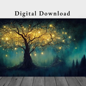 Wishing Tree Printable Art | Fantasy Tree Instant Download | Printable ...