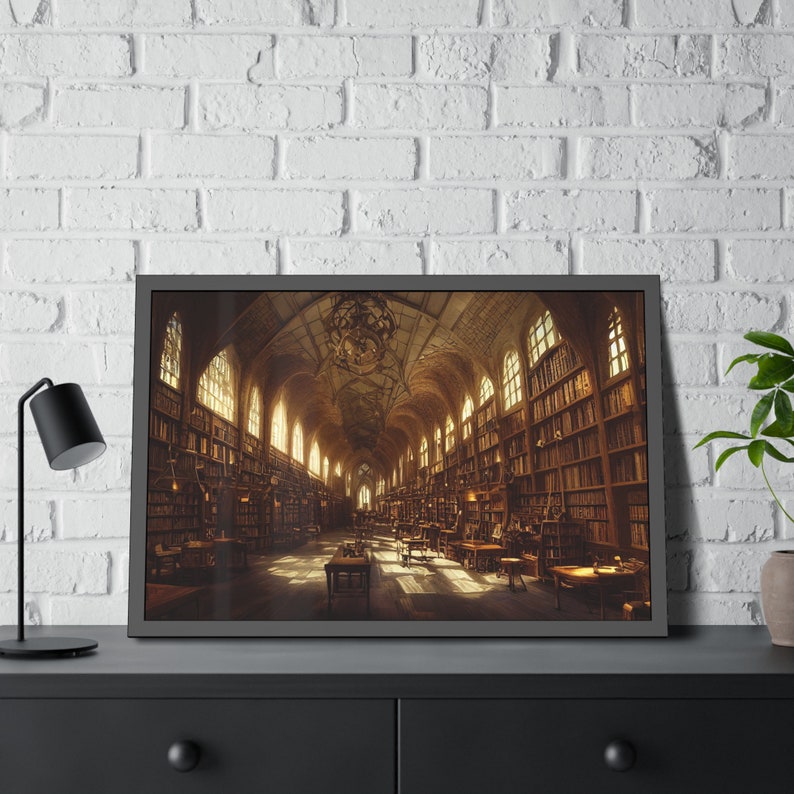 Wizarding School Printable Art Wizardry School Library Art - Etsy