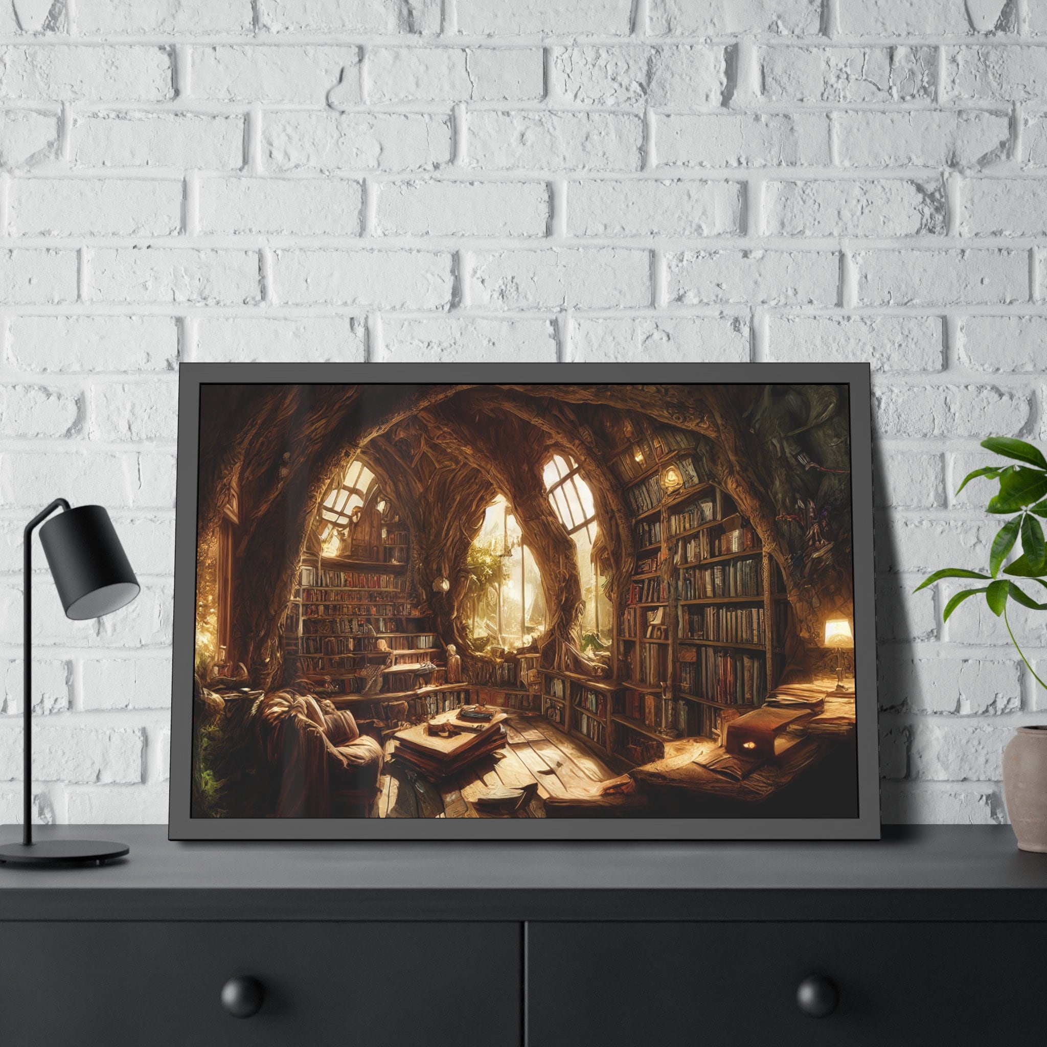 Fantasy Library Printable Art | Fantasy Library Wall Art | Hobbit ...