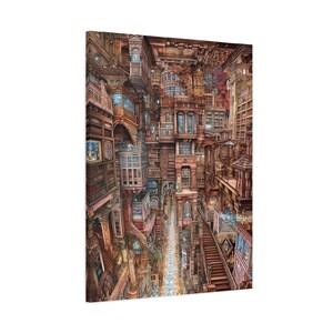 Fantasy Library Wall Art Print Fantasy Library Canvas Fantasy Library ...