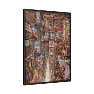 Fantasy Library Wall Art Print Fantasy Library Canvas Fantasy Library ...
