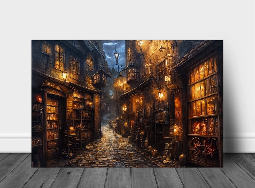 Fantasy Alley Art Fantasy Alley Painting Sorcery Alley Canvas Anime ...