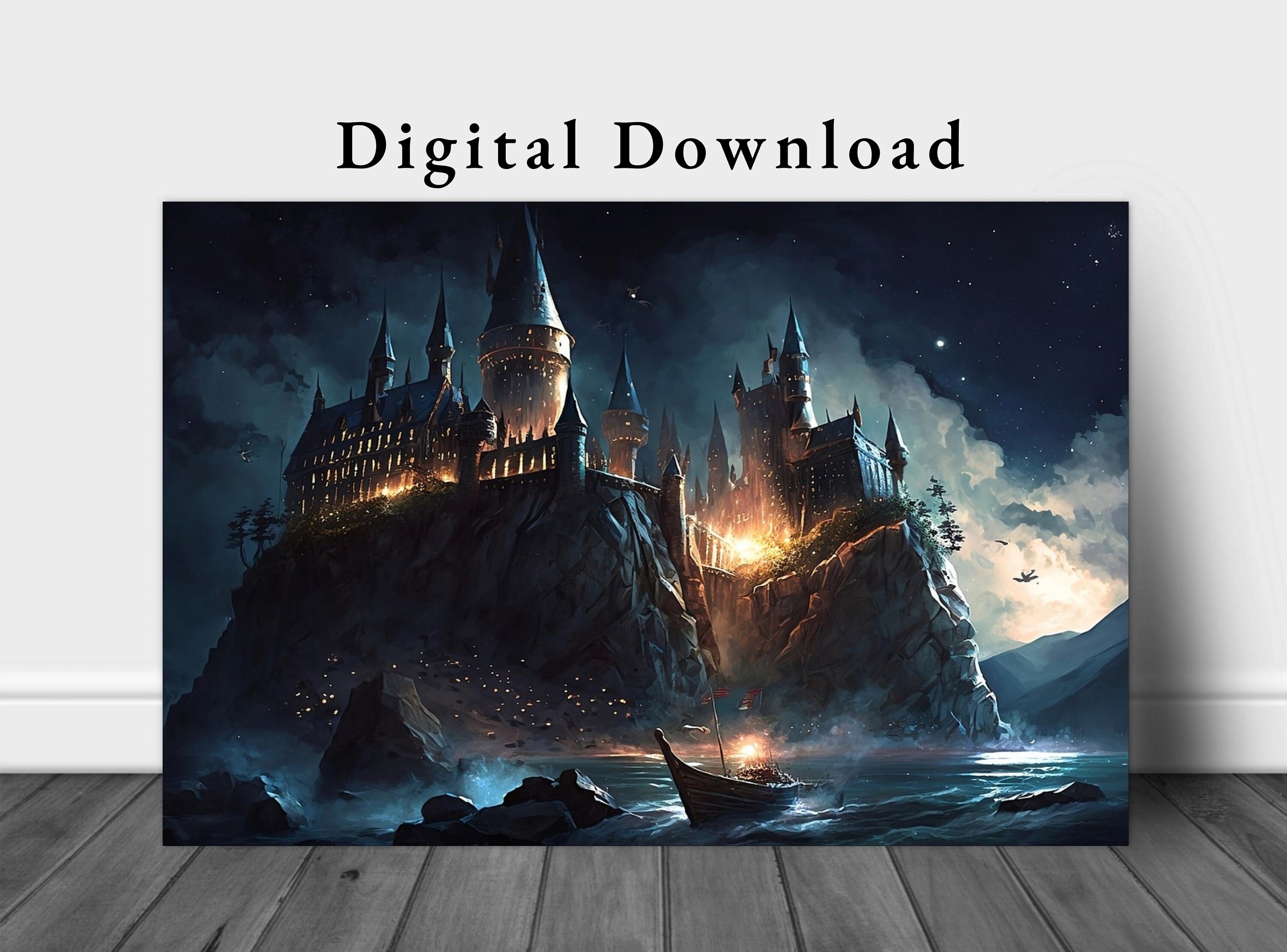Wizarding Academy Printable Painting | Wizardry Academy Art Instant ...