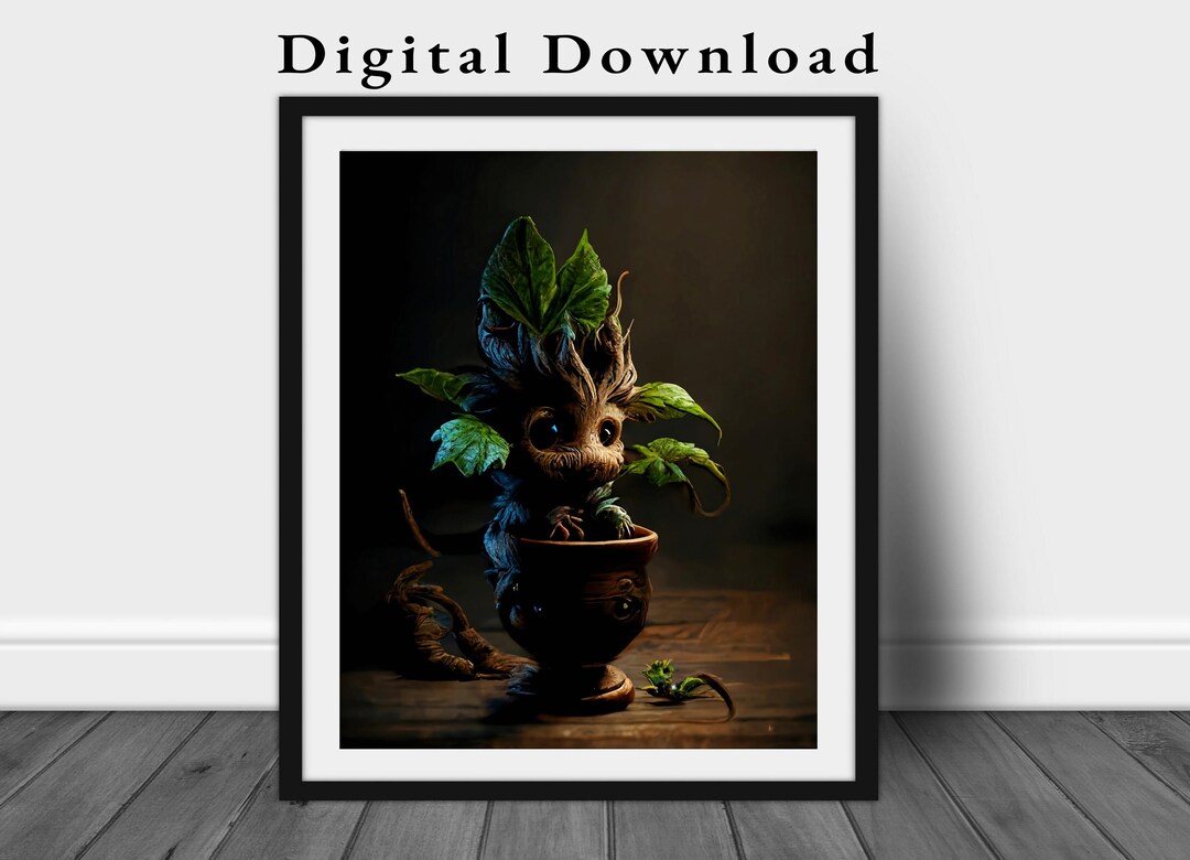 Cute Mandrake Printable Art | Mandrake Painting | Mandrake Art | Kawaii ...