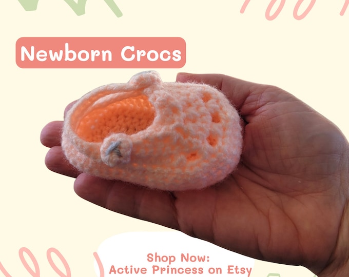Crocheted Baby Crocs, Crocs for Babies, Newborn Baby Booties, Crocheted ...