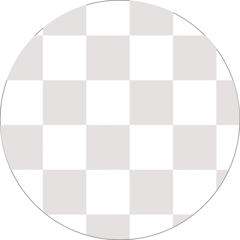 Checkered Circle Digital File - Etsy
