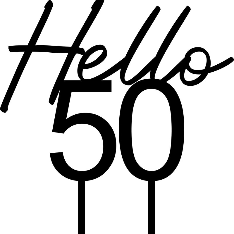 50 Cake Topper - Etsy