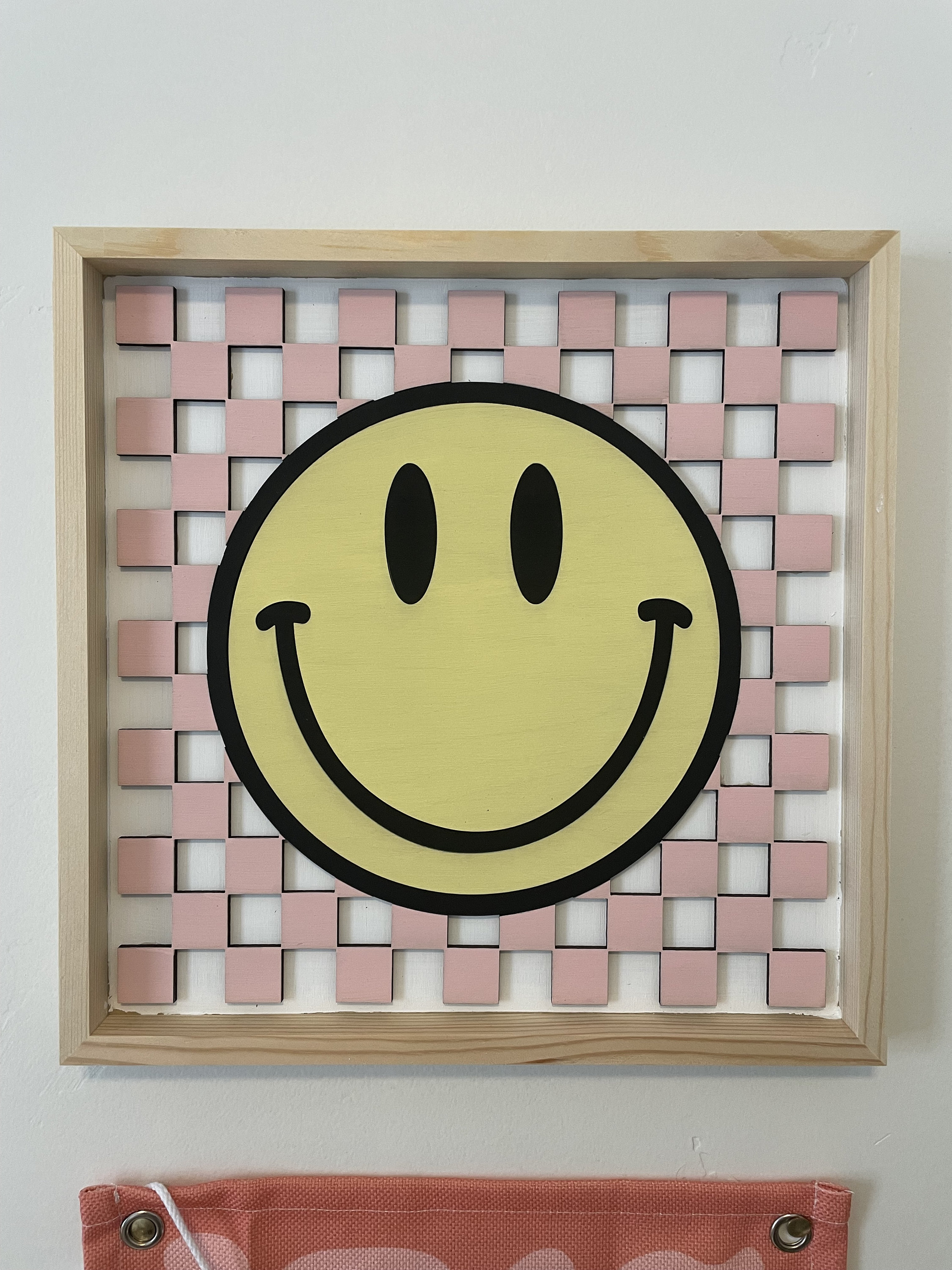 Checkered Smiley Face Laser Cut File Glowforge SVG - Etsy