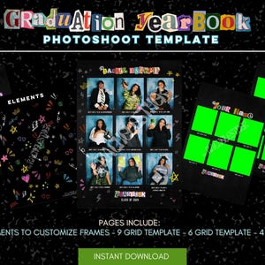 Yearbook Graduation Photoshoot Customizable Template – Customizable 9 ...