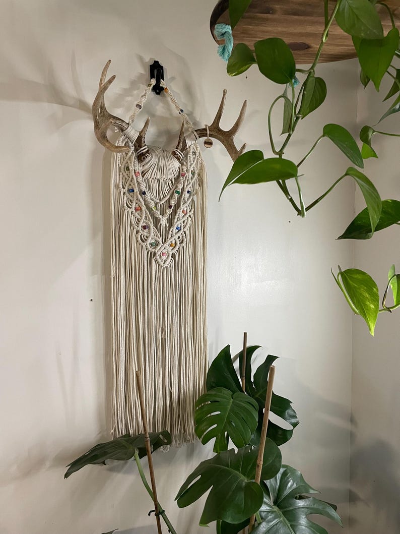 Macrame Deer Wall Art - Etsy