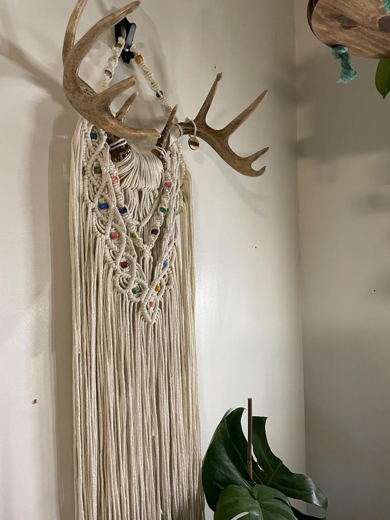 Macrame Deer Wall Art - Etsy