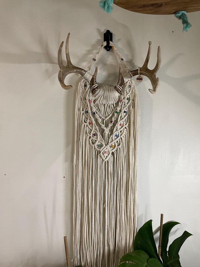 Macrame Deer Wall Art - Etsy