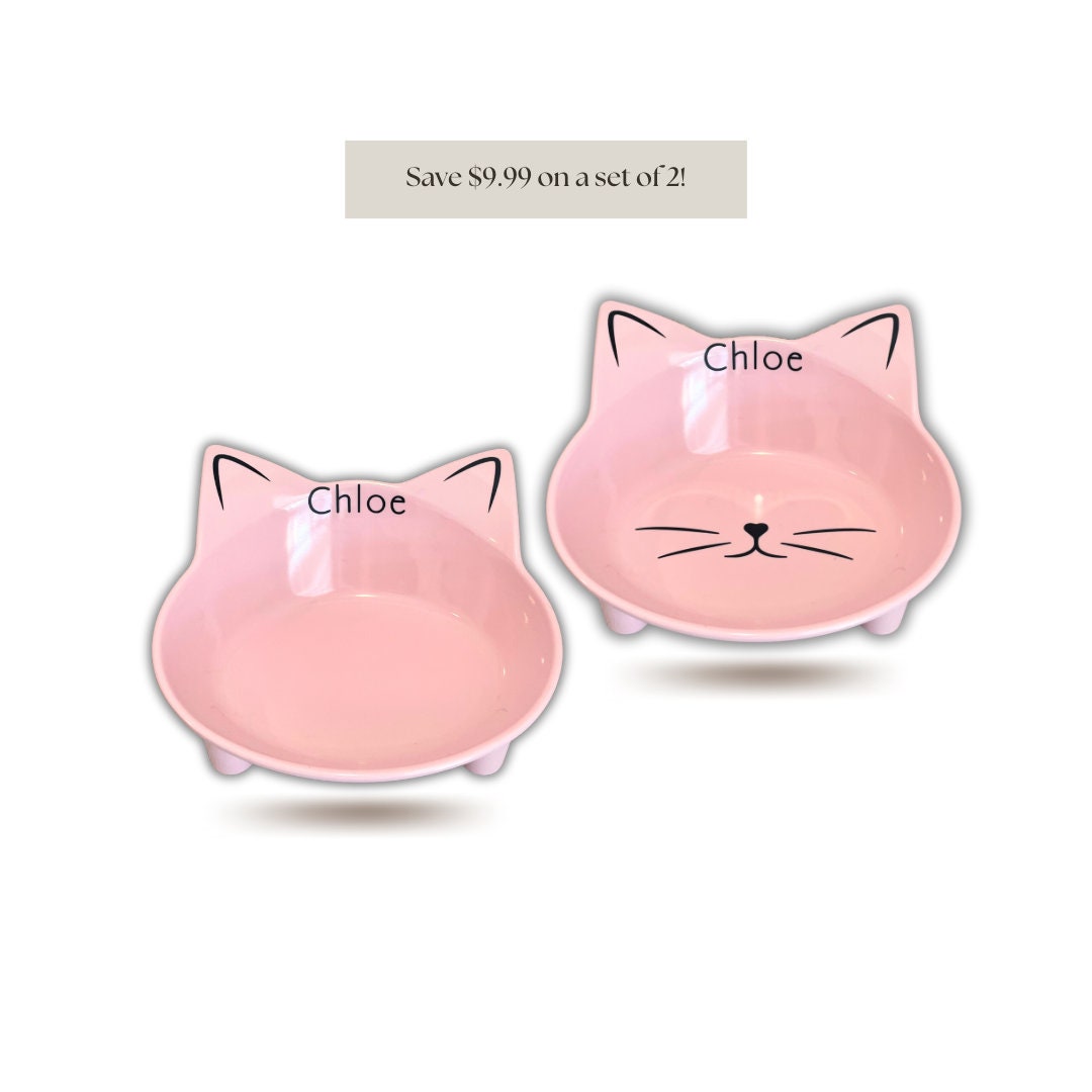 Custom Cat Bowl - Personalized With Your Cat Name. Cat Dad Gift, Cat ...