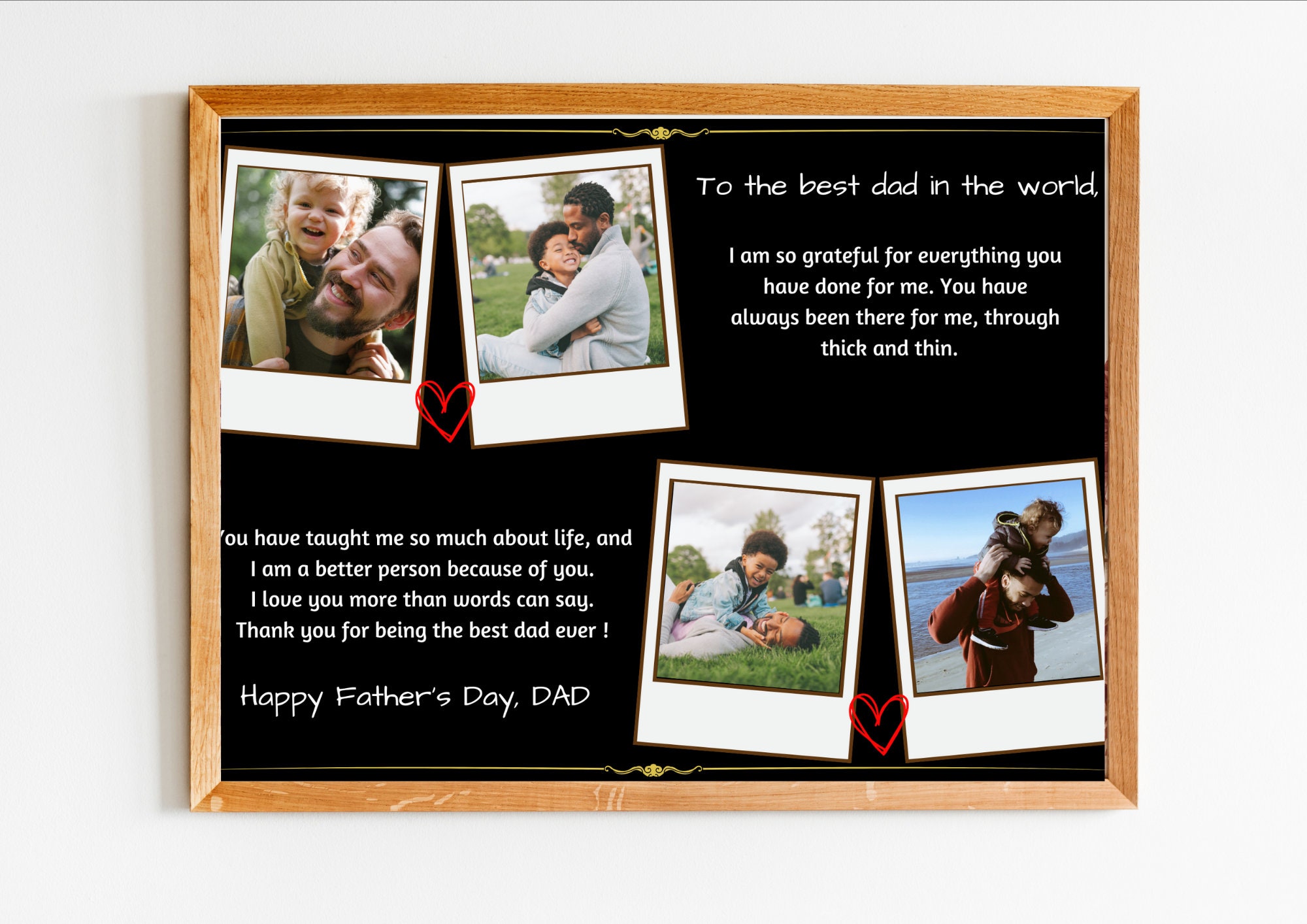 Personalized Father's Day Frame, Customisable Father's Day Frame ...