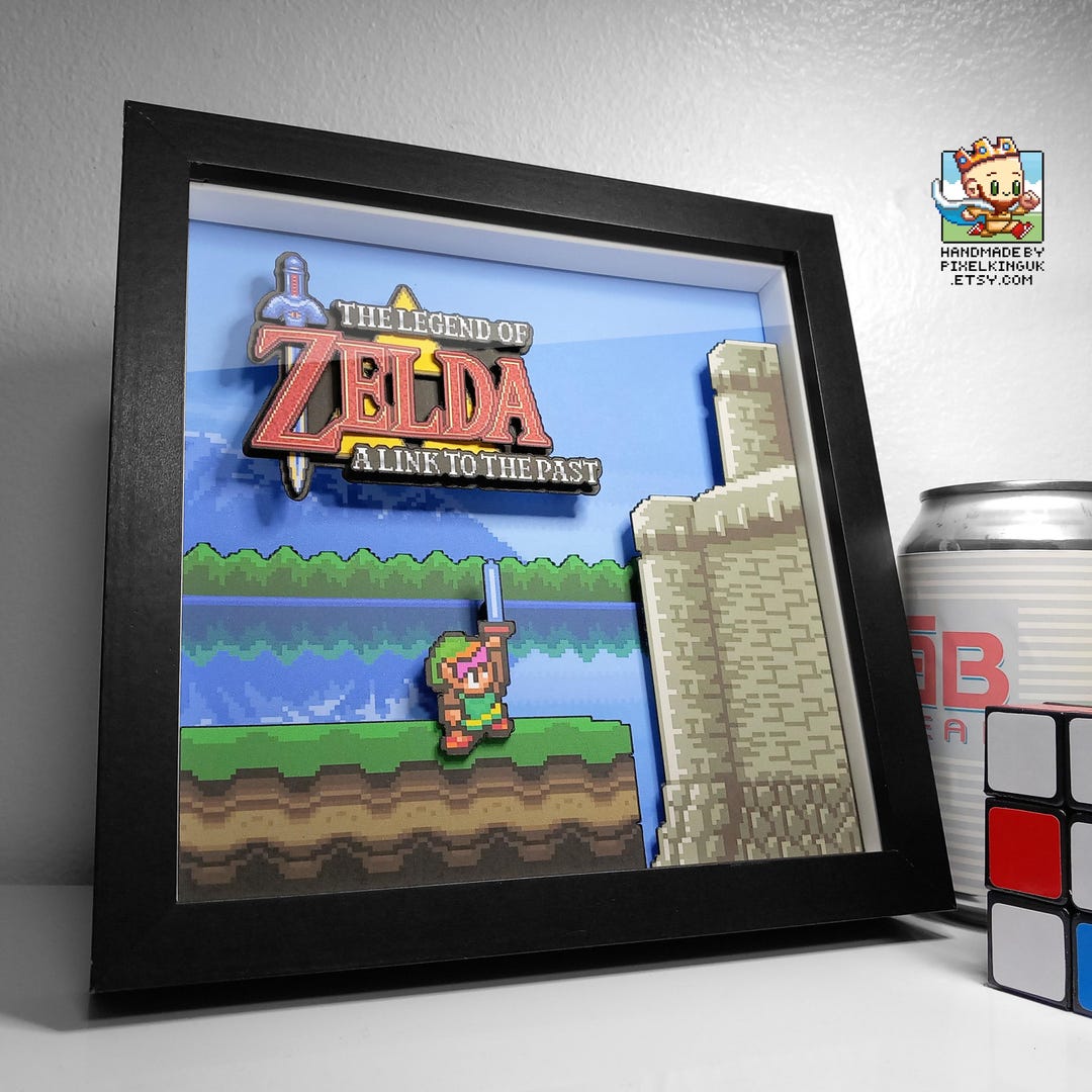 Legend of Zelda Pixel Art Shadow Box - 3D - Framed - Handmade - Etsy