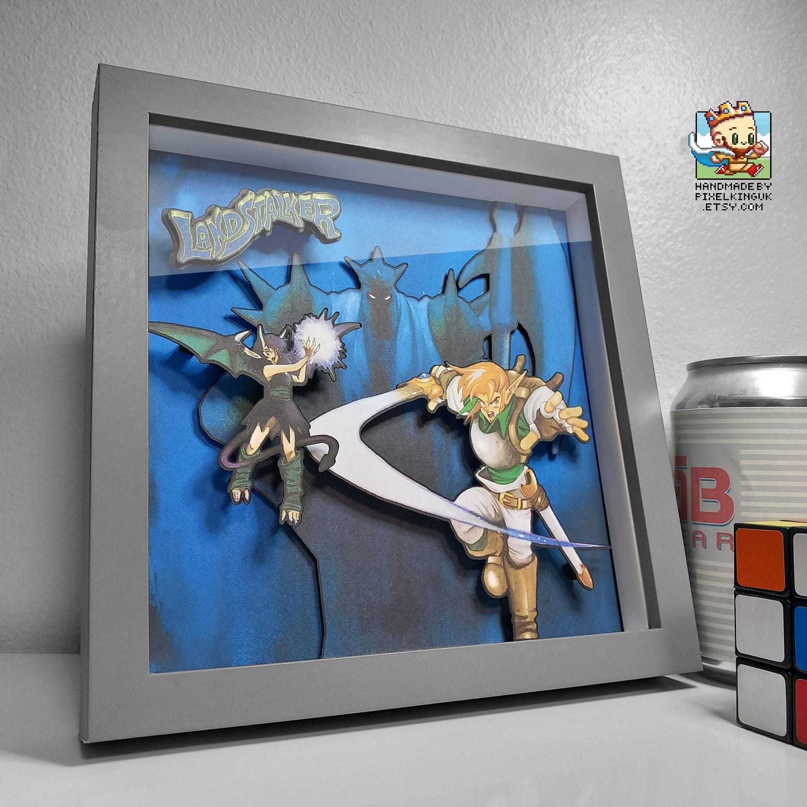 Landstalker Game Art Shadow Box - Handmade - 3D Layered - Framed - Etsy
