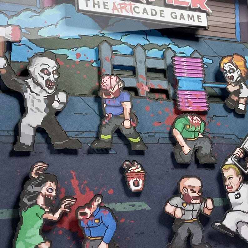 TERRIFIER: the Artcade Game Pixel Art Shadow Box - Handmade - 3D ...