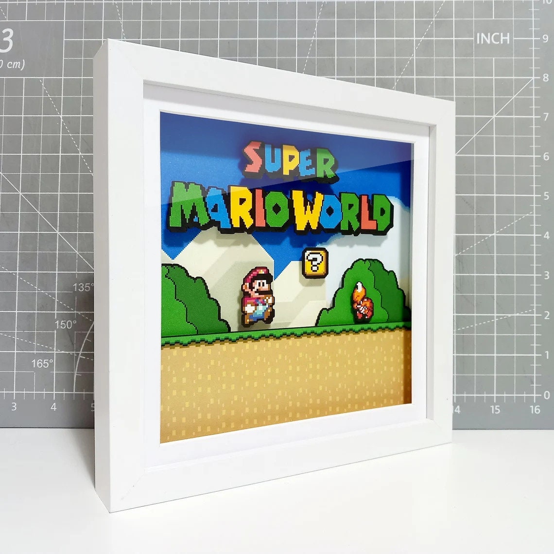 Super Mario World Retro Shadow Pixel Box Art - Etsy Canada